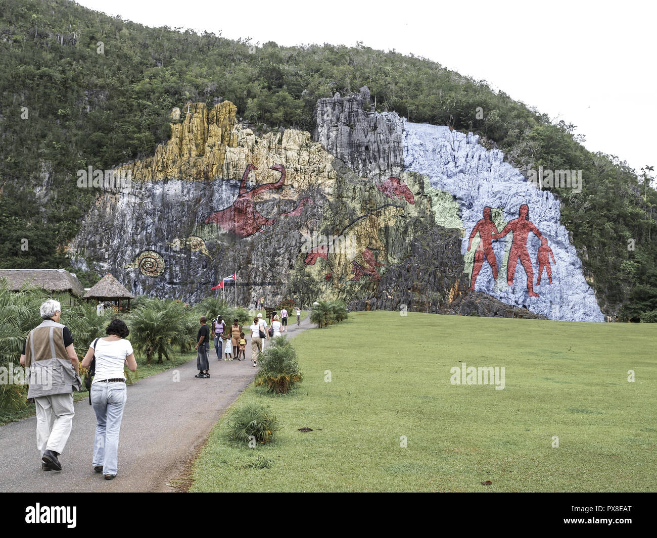 Cuba, rocks painted with prehistoric motives Stock Photo - Alamy