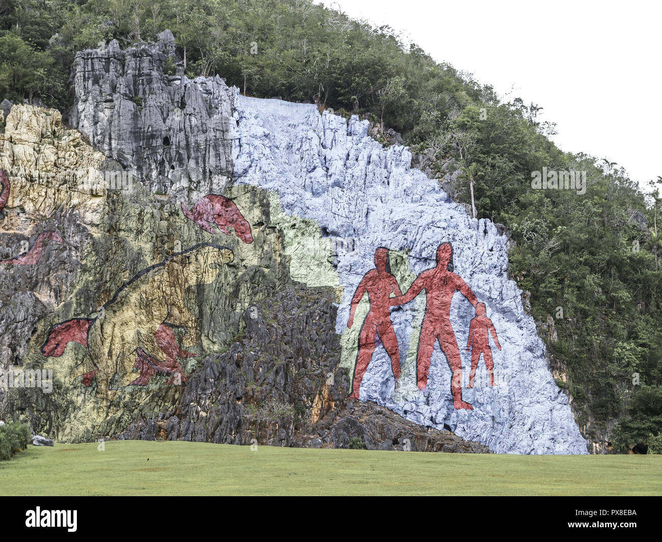 Cuba, rocks painted with prehistoric motives Stock Photo - Alamy