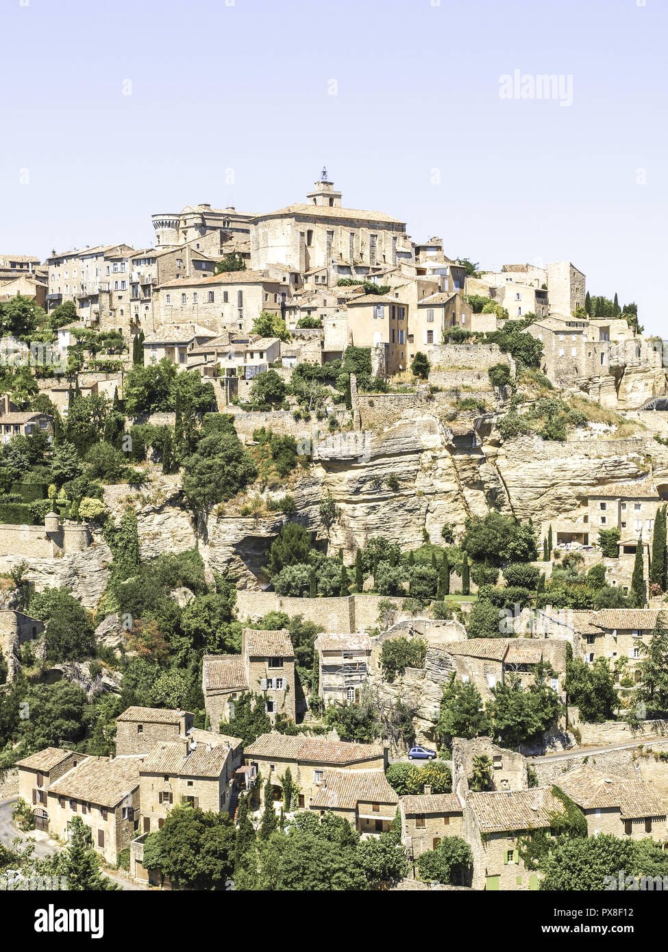 City view of Gordes, Provence, Frankreich, France, Gordes Stock Photo ...