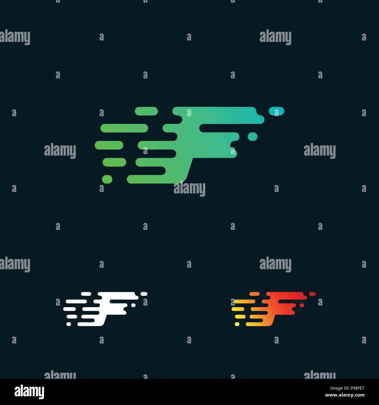 letter F modern speed shapes logo design vector Stock Vector Image ...