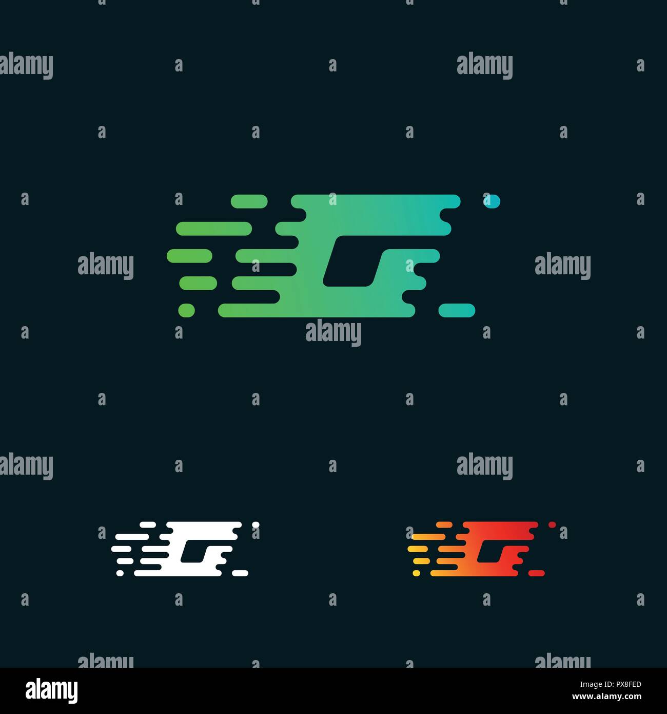 letter G modern speed shapes logo design vector Stock Vector Image ...