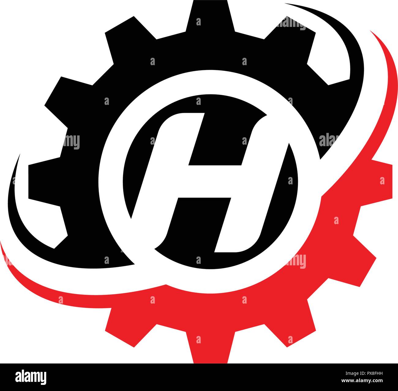 H mechanical logo hi-res stock photography and images - Alamy