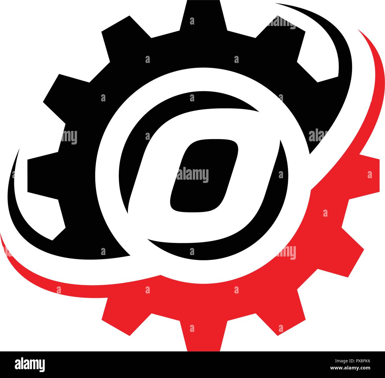 Letter O Gear Logo Design Template Stock Vector Image & Art - Alamy