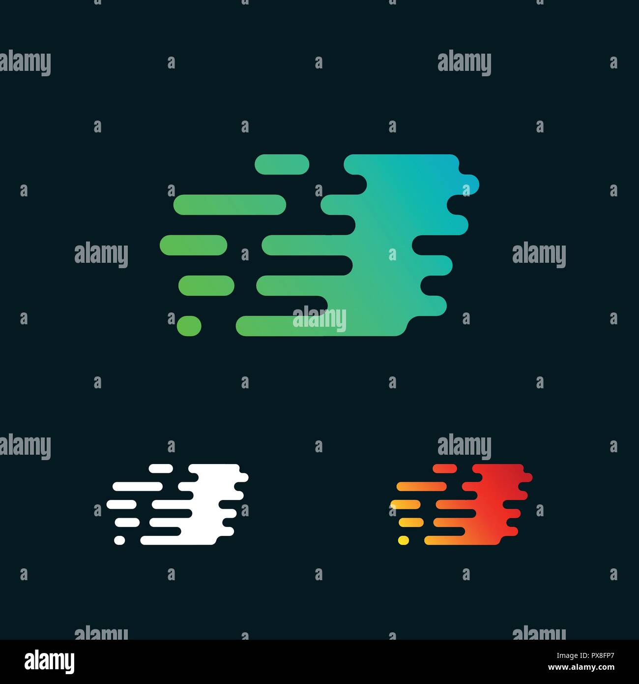 letter I modern speed shapes logo design vector Stock Vector Image ...