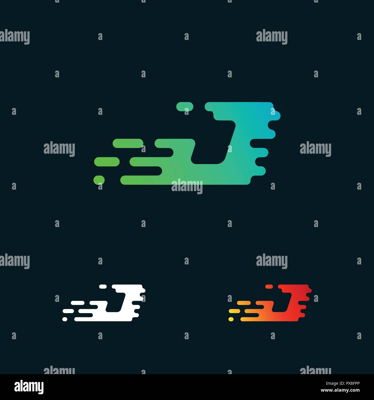 letter J modern speed shapes logo design vector Stock Vector Image ...