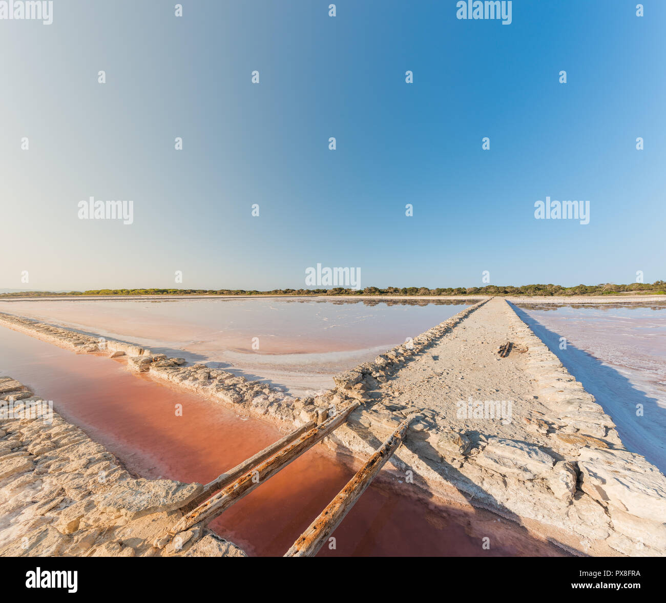 Salt lakes in Formentera, Spain Stock Photo - Alamy