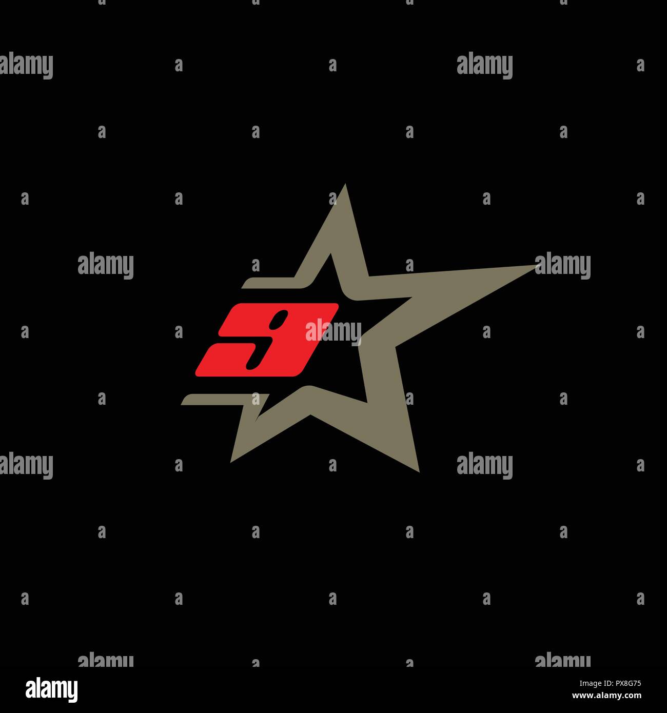 Number 9 logo Stock Vector Images - Alamy