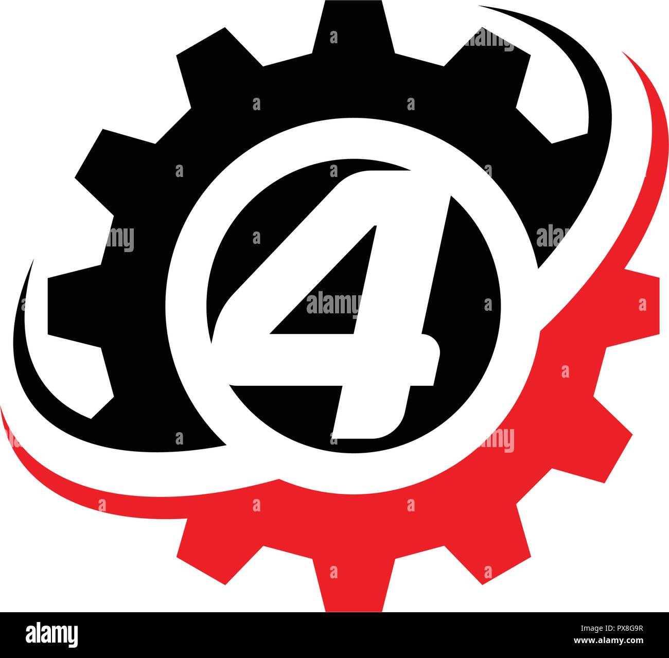 Number 4 logo Stock Vector Images - Alamy