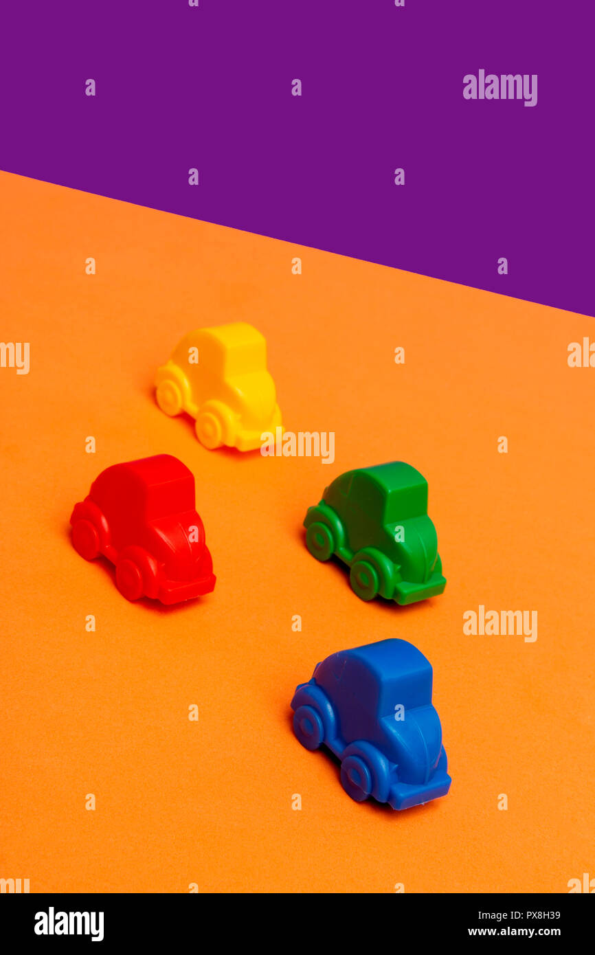 Colourful miniatures cars Stock Photo - Alamy