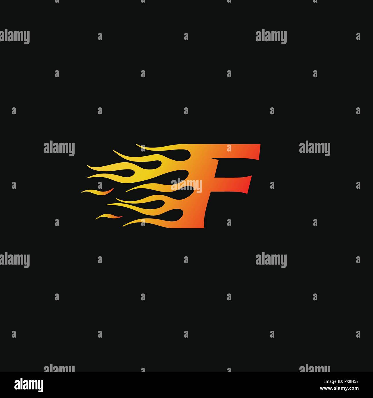 Letter f flame hi-res stock photography and images - Alamy