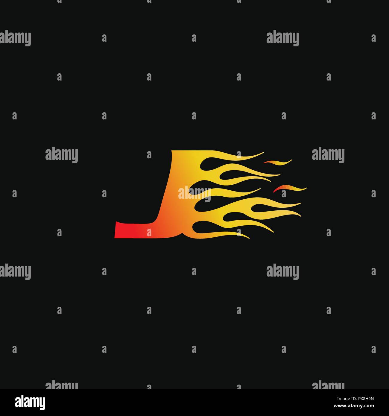 Fire alphabet letter j Stock Vector Images - Alamy