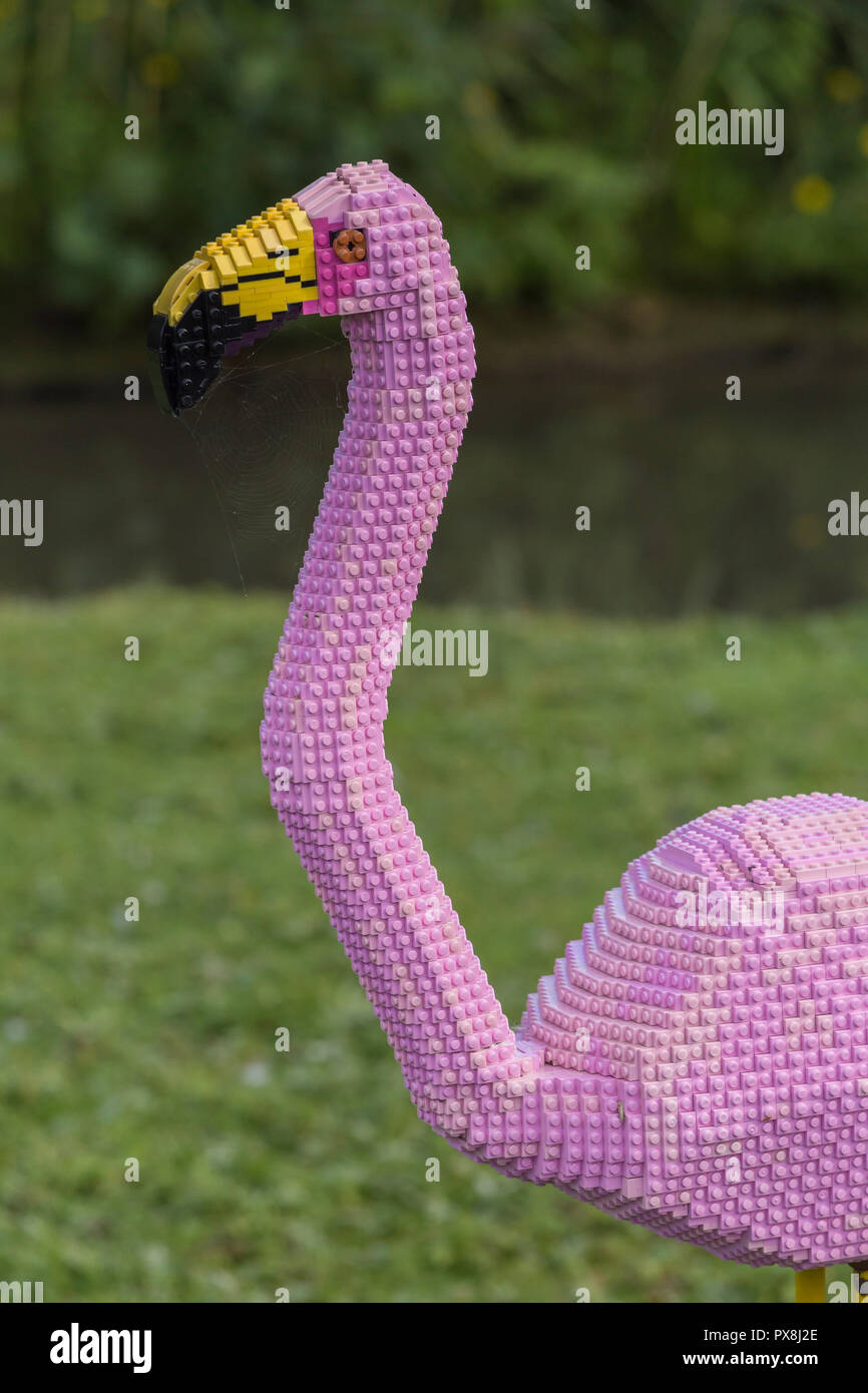 Lego model of a Flamingo at Slimbridge Stock Photo - Alamy