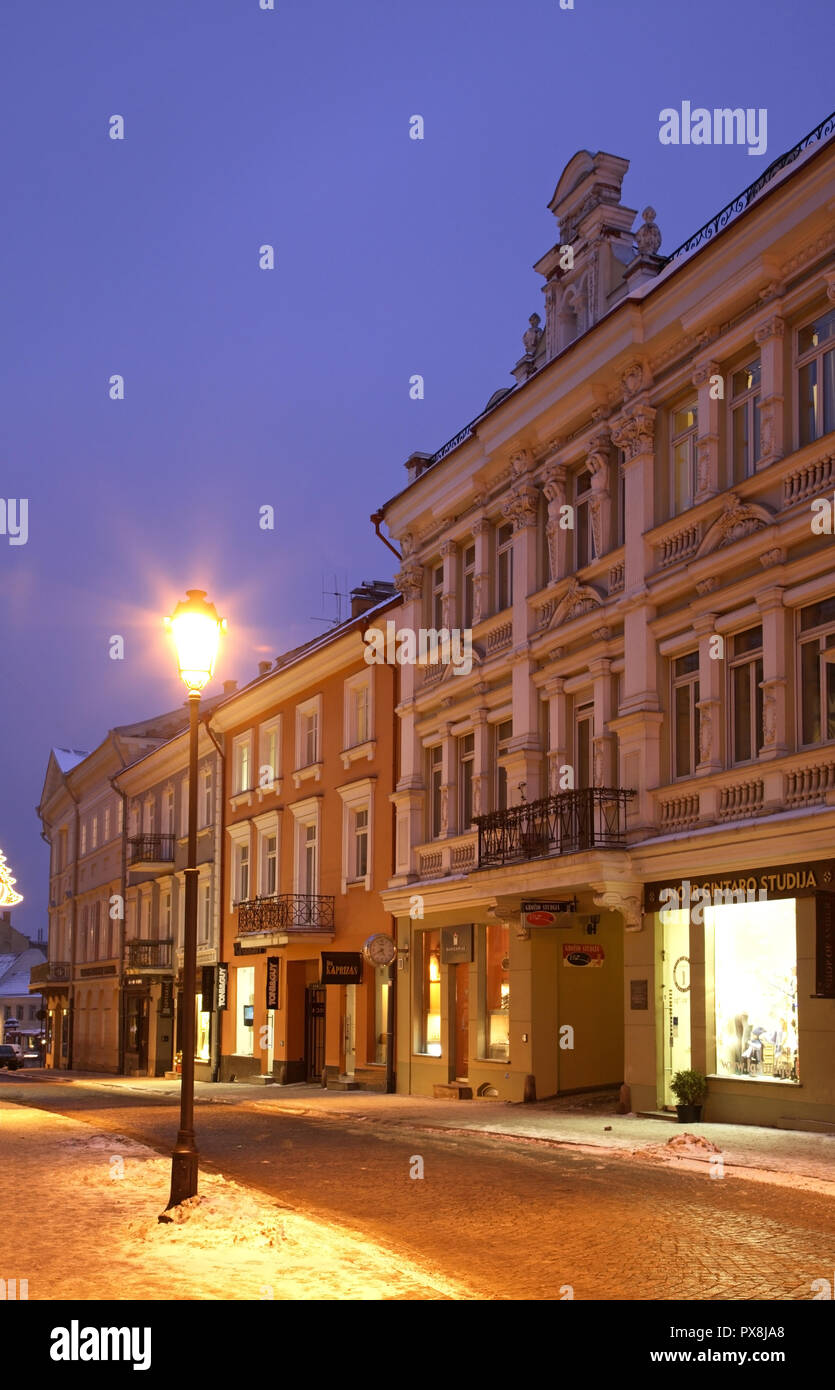Old street in Vilnius. Lithuania Stock Photo - Alamy