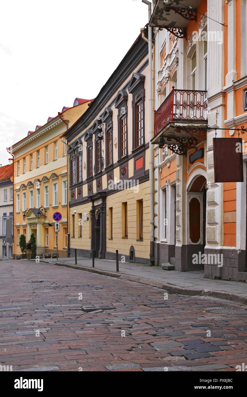 Old street in vilnius lithuania hi-res stock photography and images - Alamy