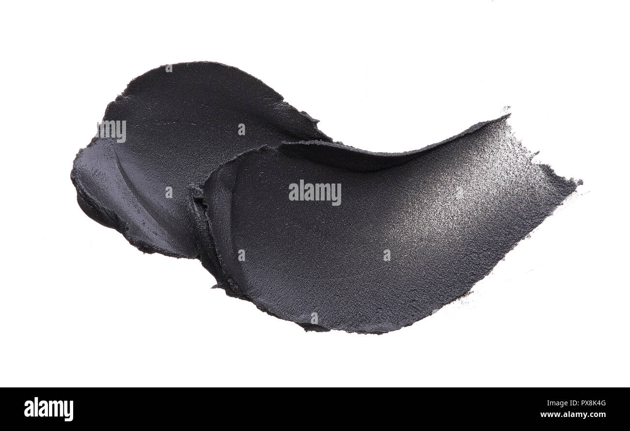 Black smear of magnetic face mask on a white background Stock Photo - Alamy