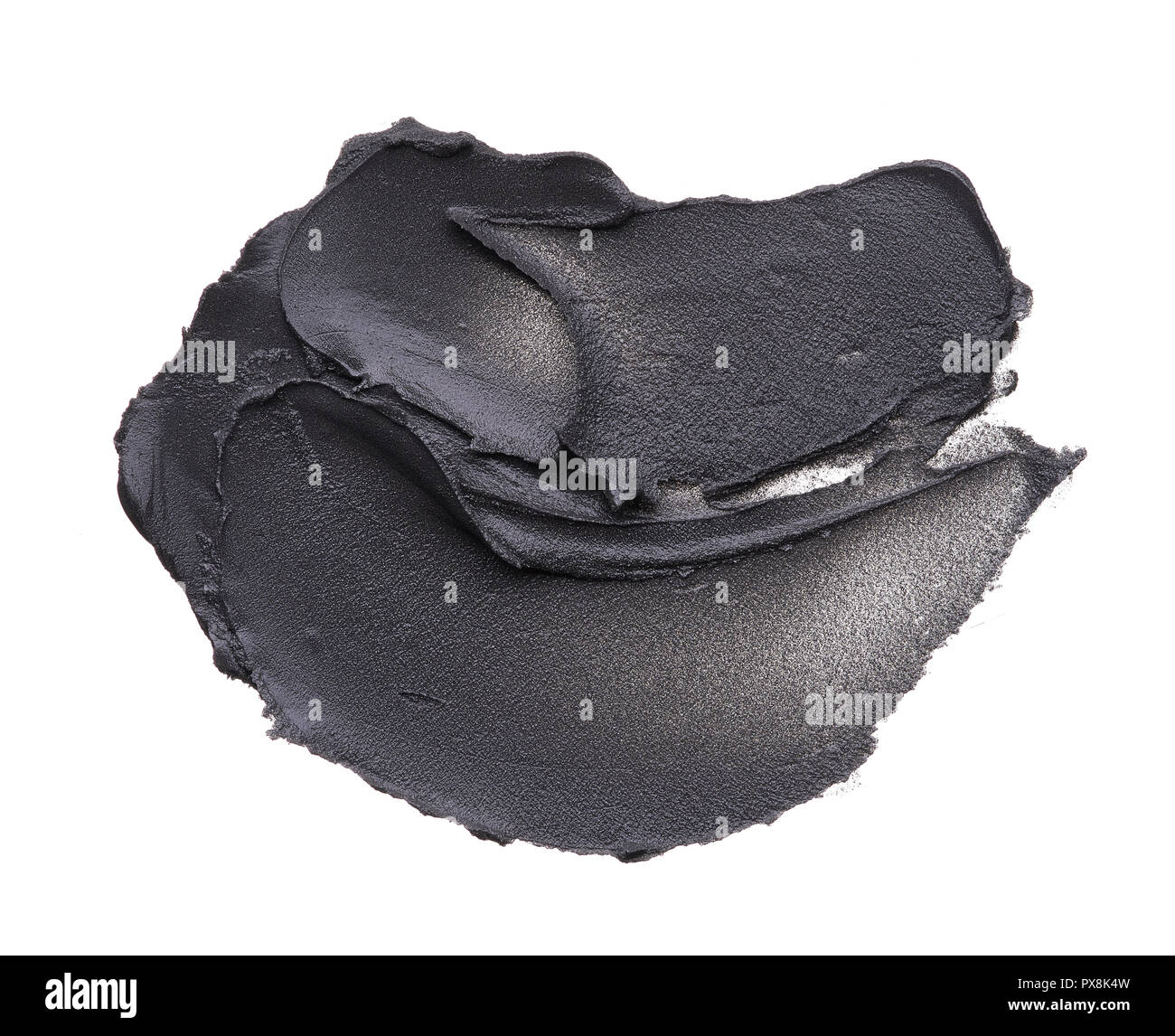 Black smear of magnetic face mask on a white background Stock Photo - Alamy