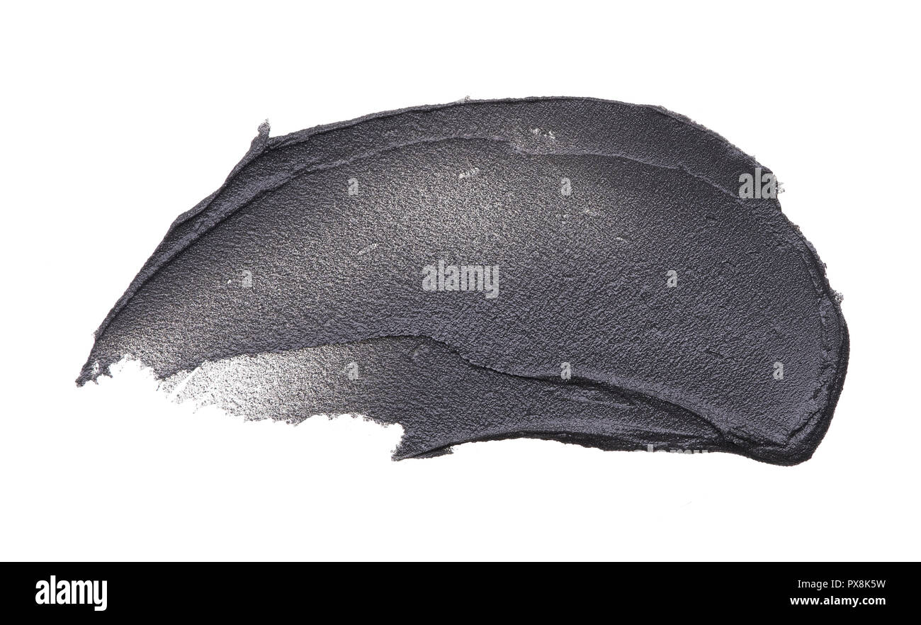 Black smear of magnetic face mask on a white background Stock Photo - Alamy