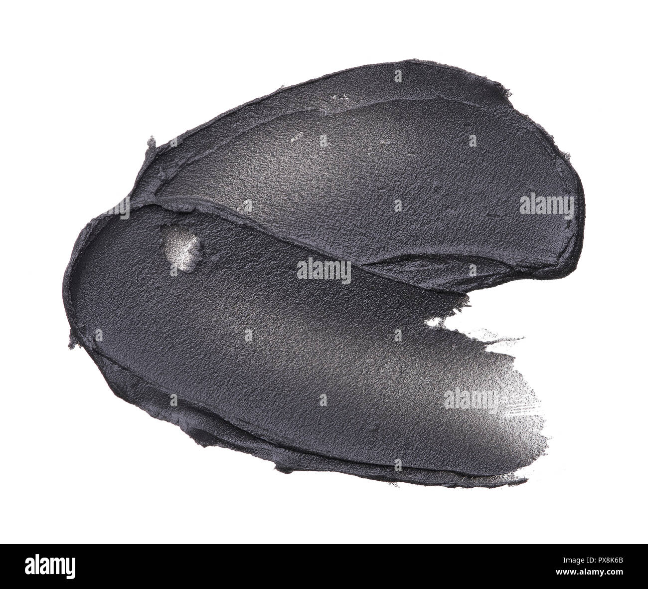 Black smear of magnetic face mask on a white background Stock Photo - Alamy