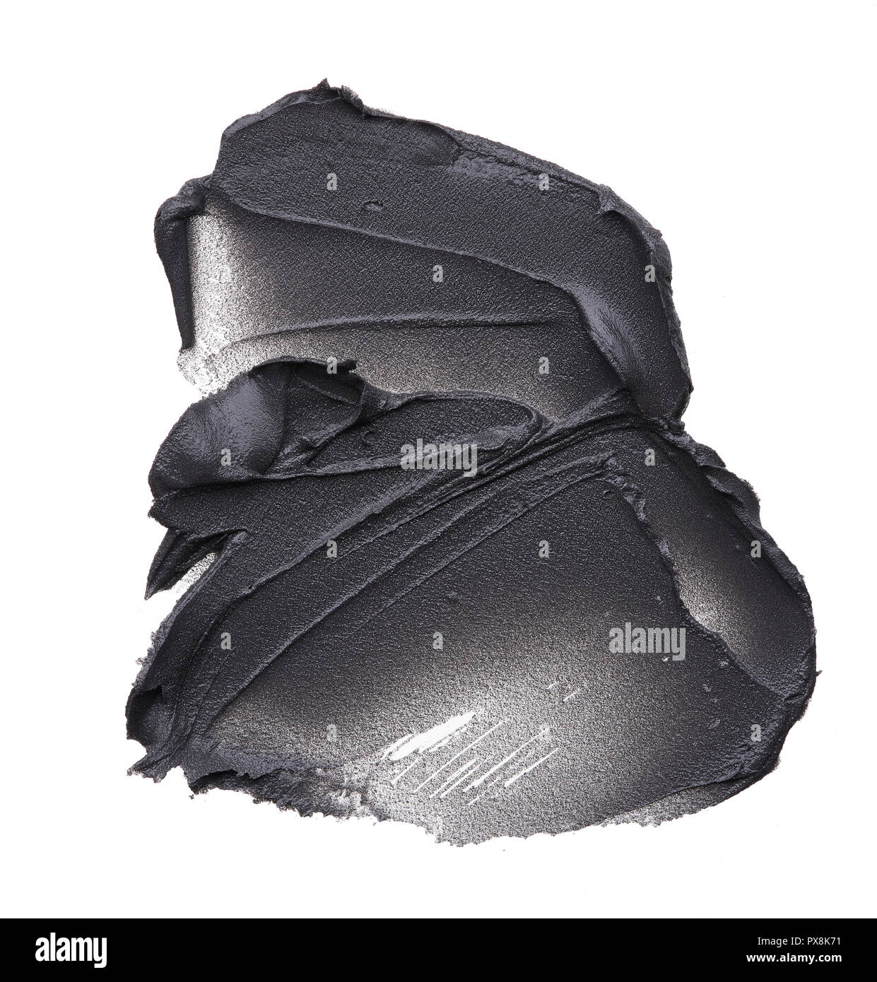 Black smear of magnetic face mask on a white background Stock Photo - Alamy