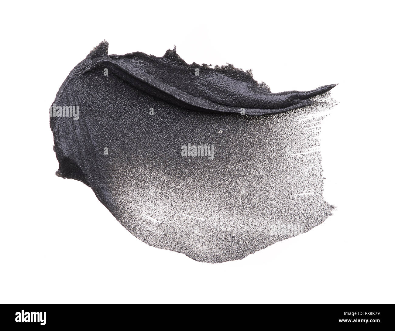 Black smear of magnetic face mask on a white background Stock Photo - Alamy