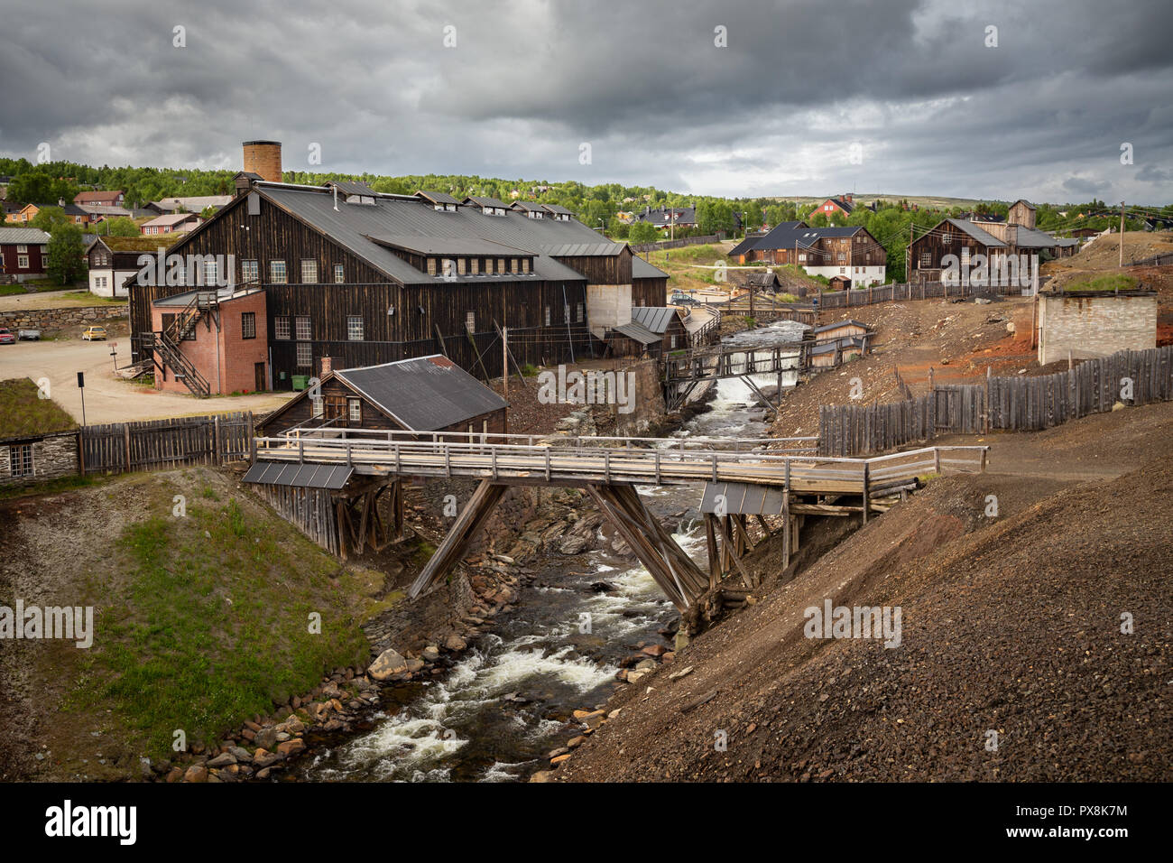 Mining town Røros in Norway, fantastic original old norwegian town, set ...