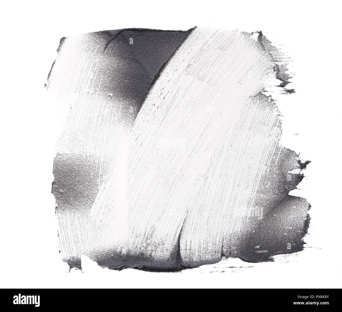 Black smear of magnetic face mask on a white background Stock Photo - Alamy