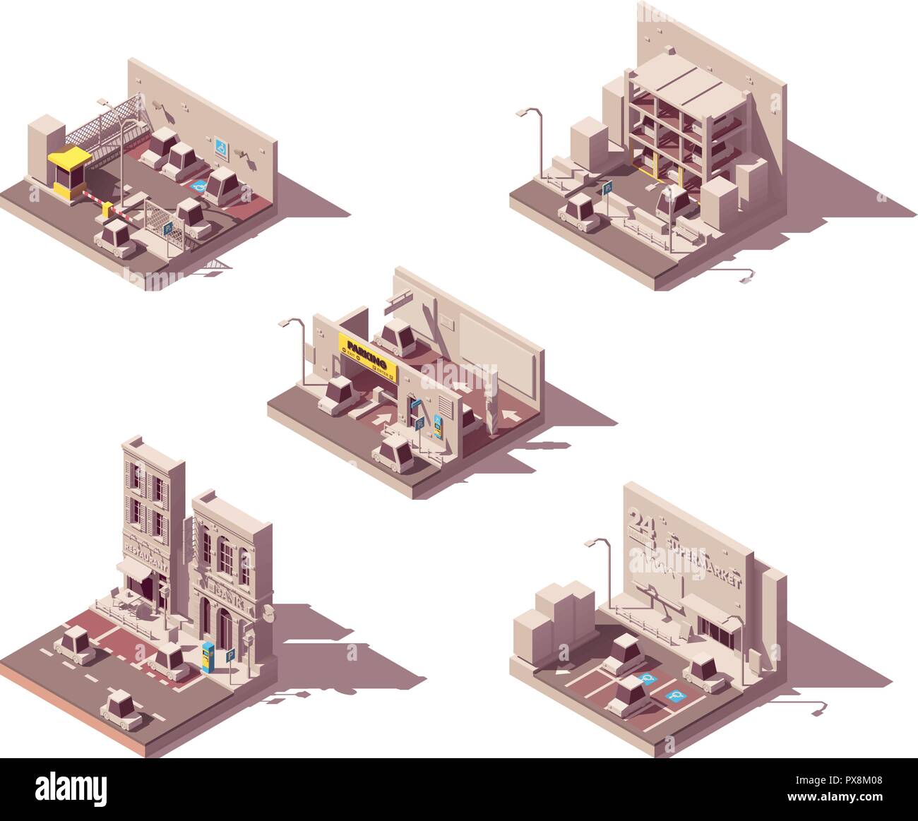 Multi parking Stock Vector Images - Alamy