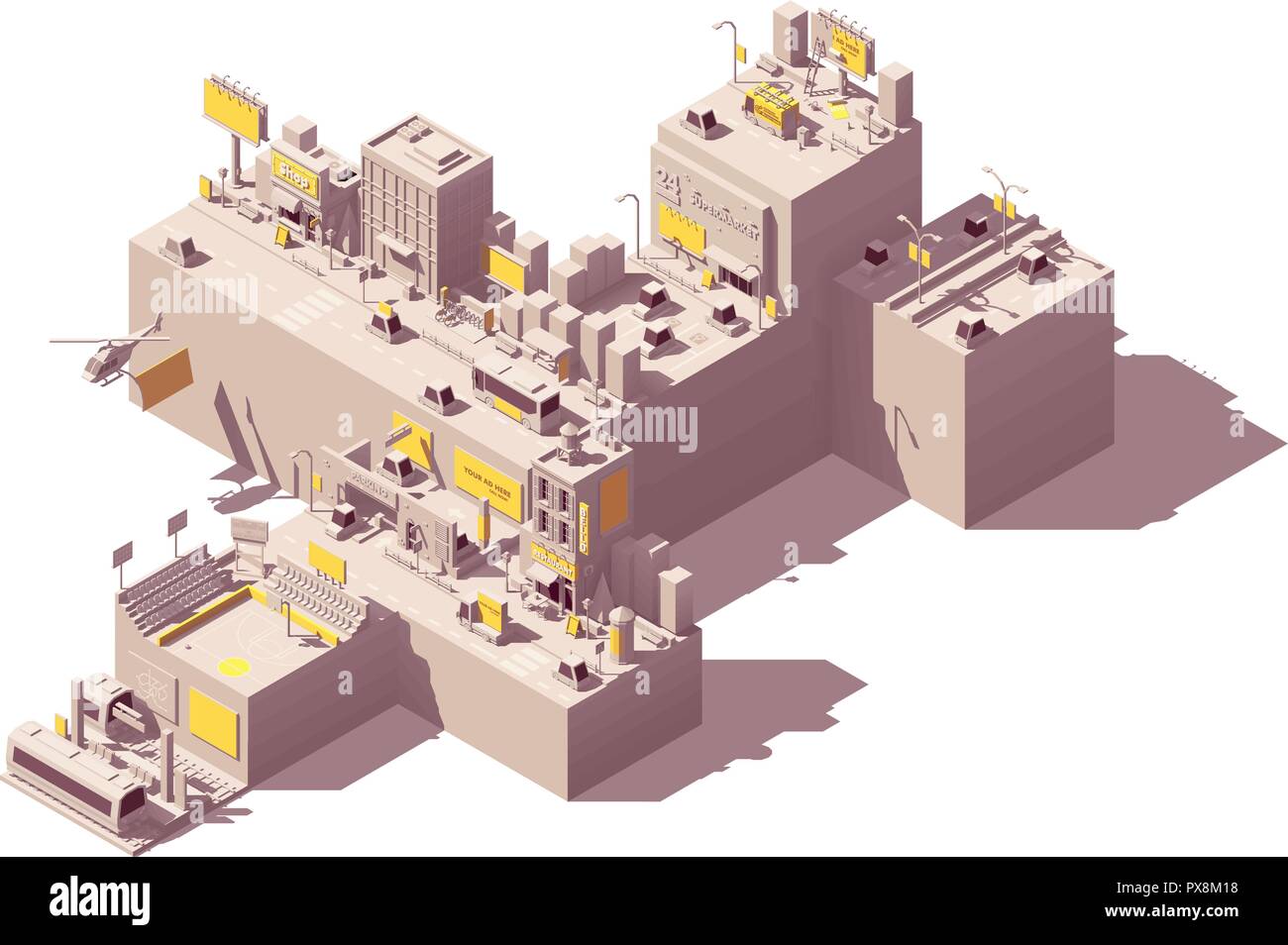 Vector isometric outdoor advertising examples Stock Vector Image & Art ...