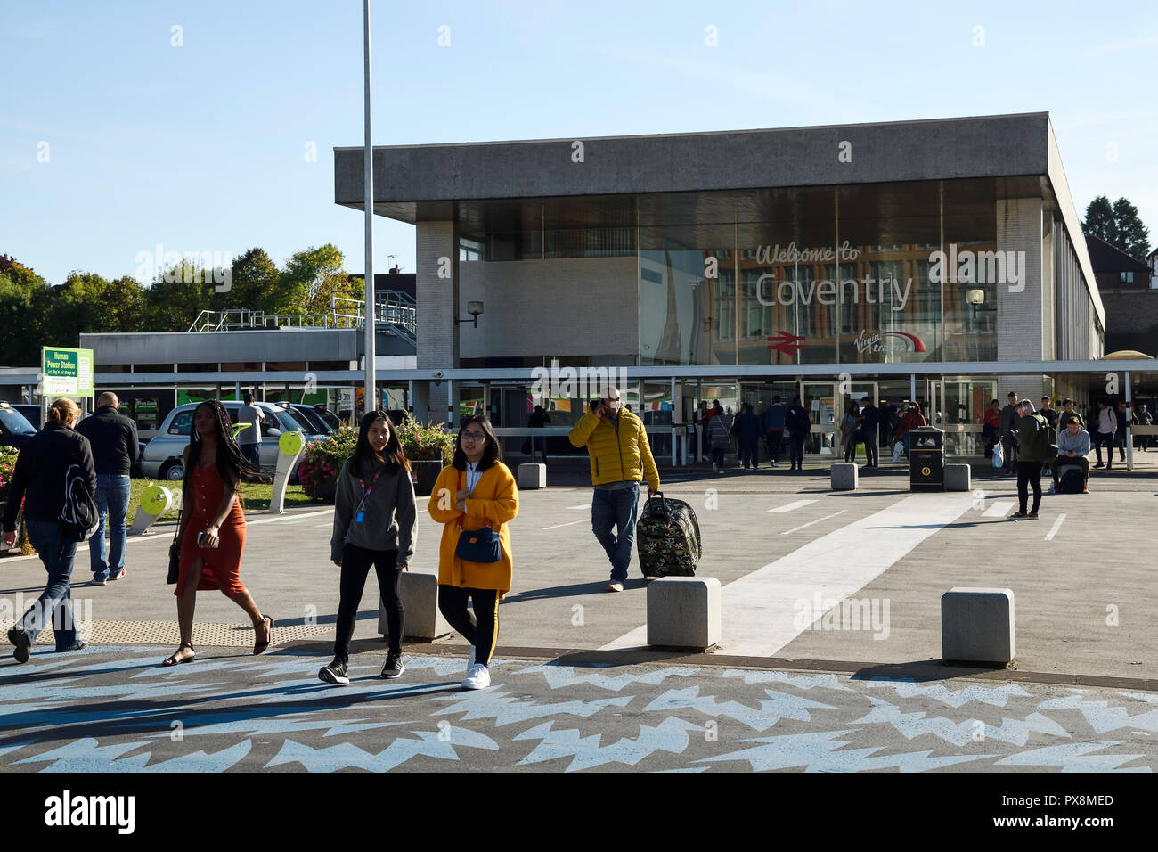 The entrance to Coventry train station Stock Photo - Alamy
