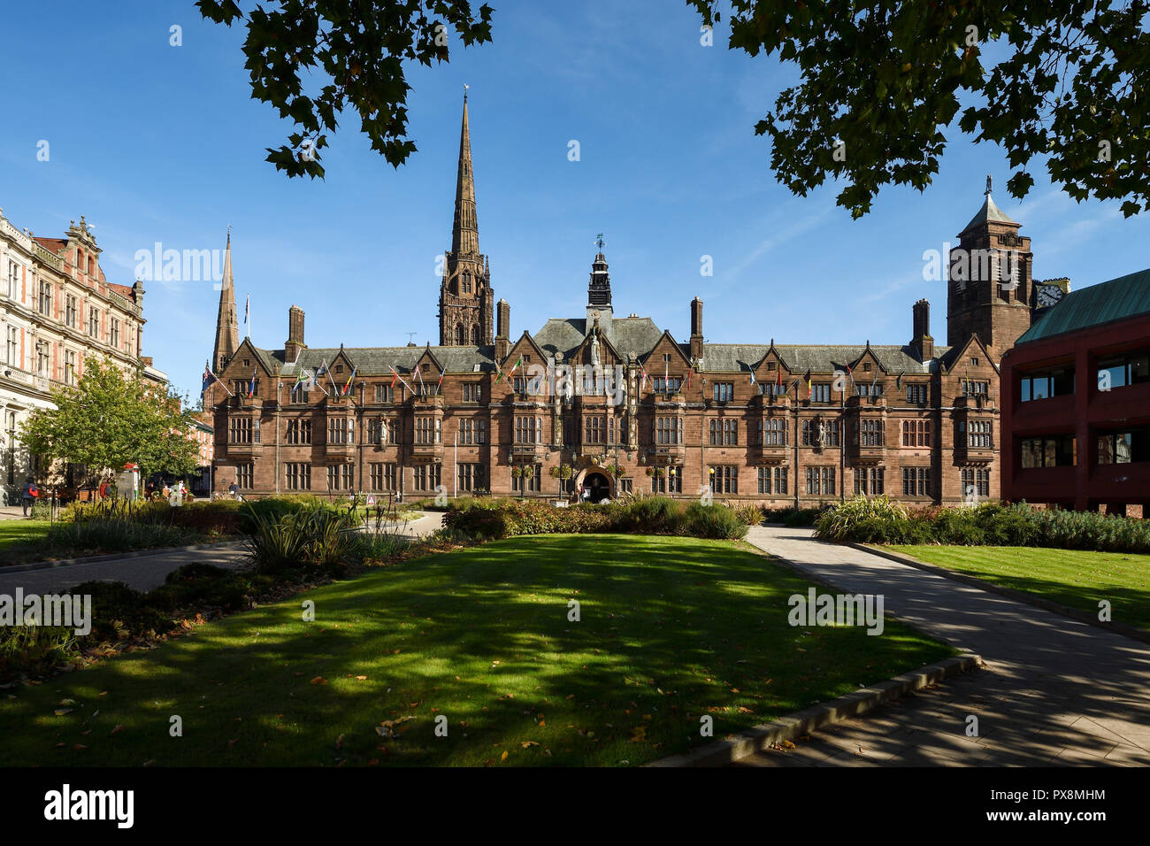 The front facade of Coventry City Council House on Earl Street with the ...