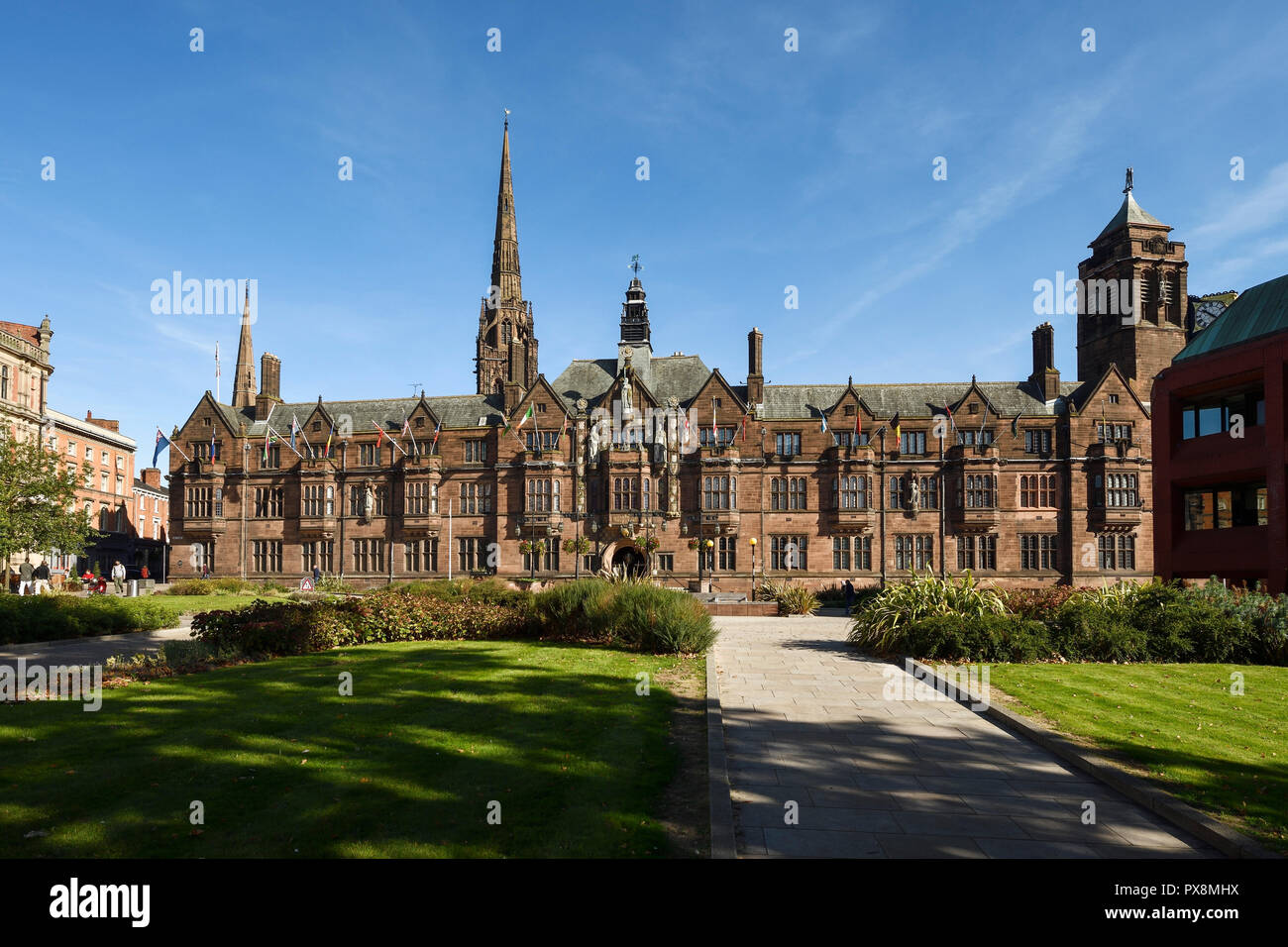 The front facade of Coventry City Council House on Earl Street with the ...