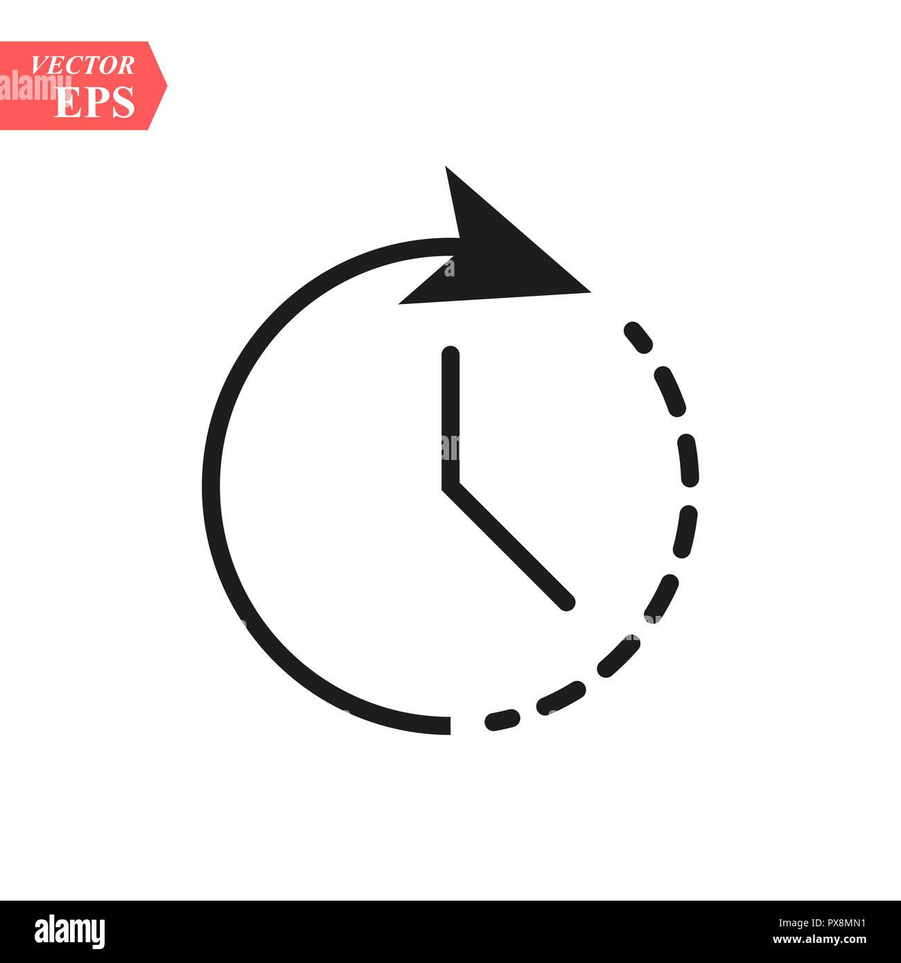 Clock icon. Timer icon. Countdown, deadline, schedule planning symbol ...
