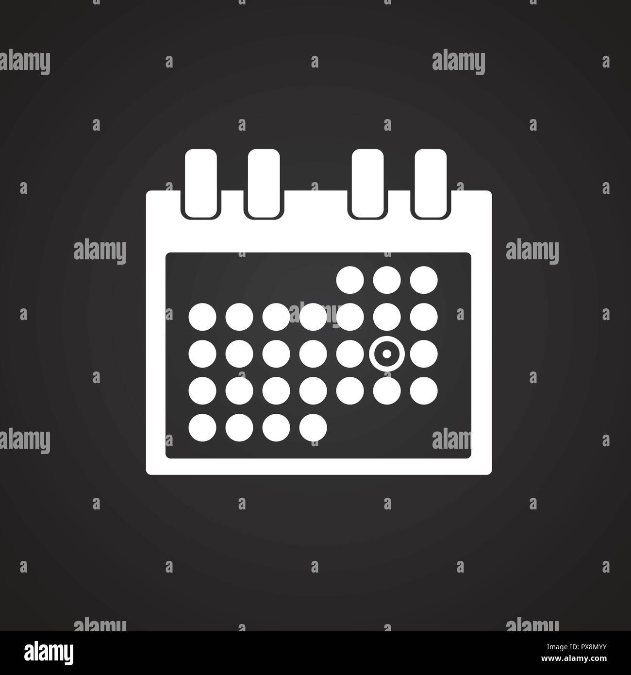 Business calendar on black background Stock Vector Image & Art - Alamy