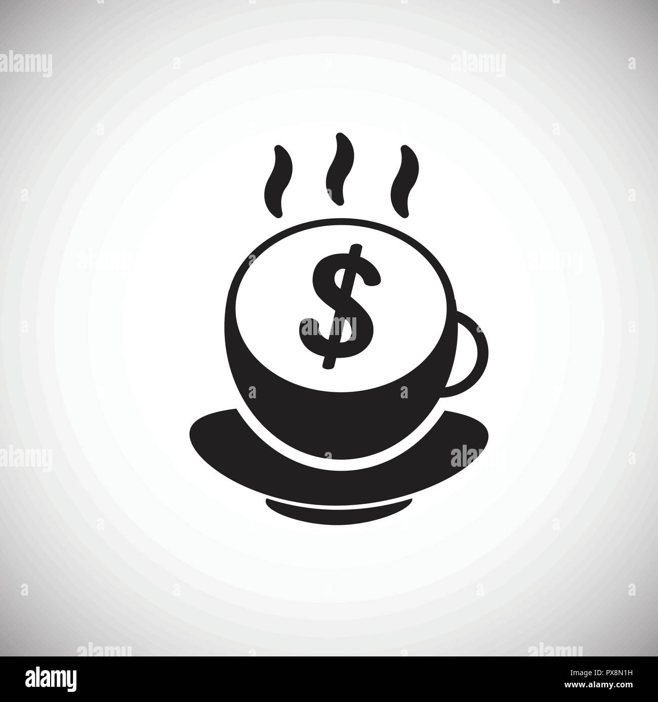 Business dollar cup on white background Stock Vector Image & Art - Alamy