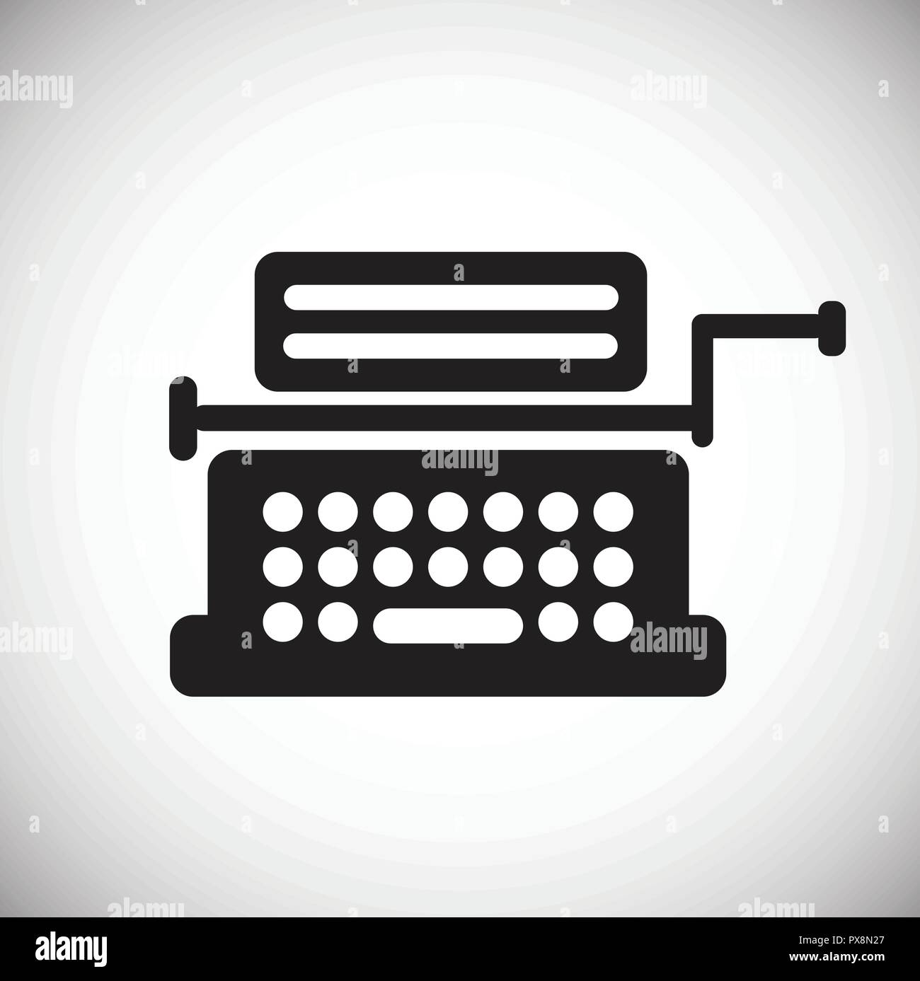 Office typing machine on white background Stock Vector Image & Art - Alamy