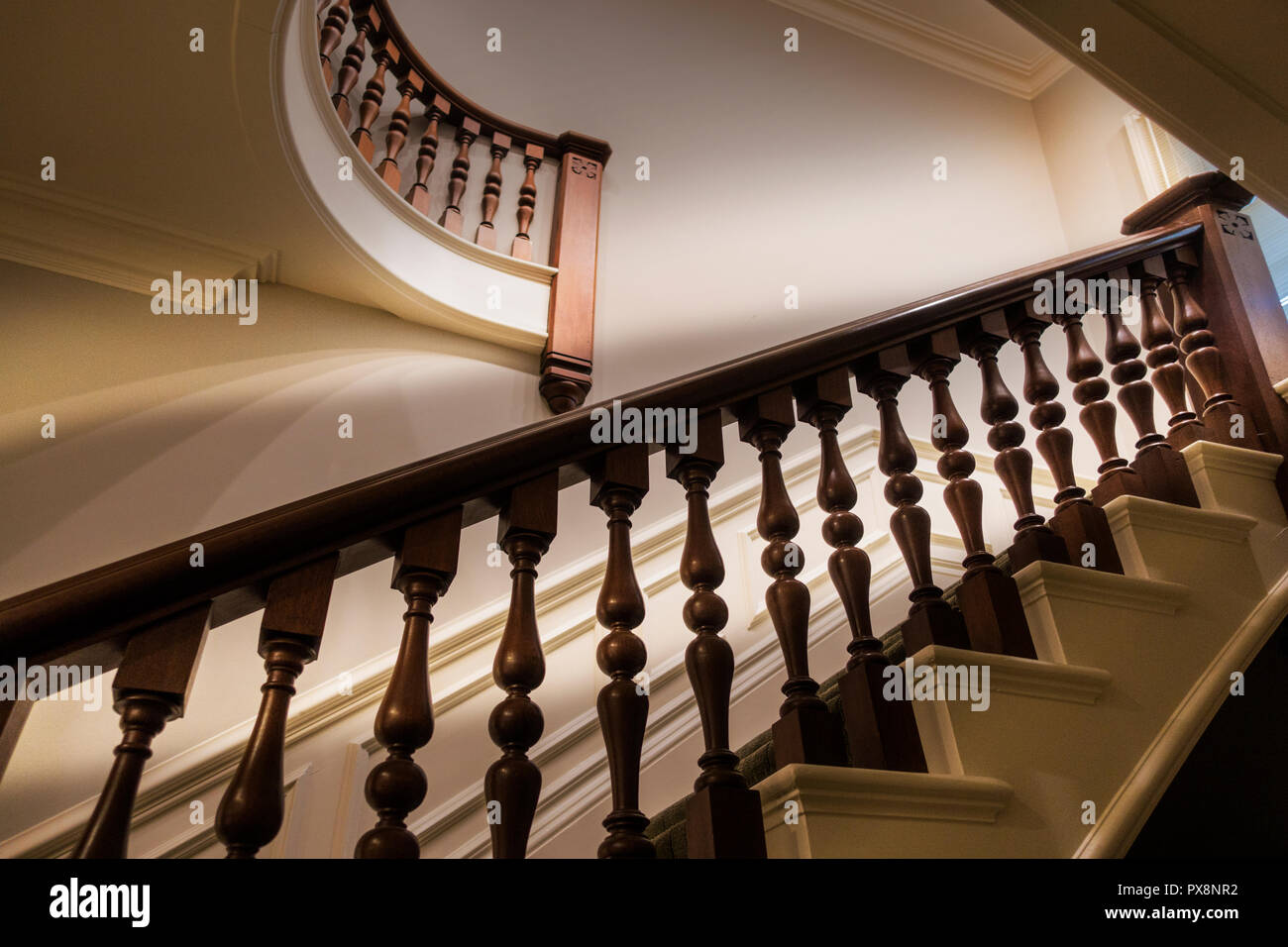 ornate staircase banister with decoration Stock Photo - Alamy