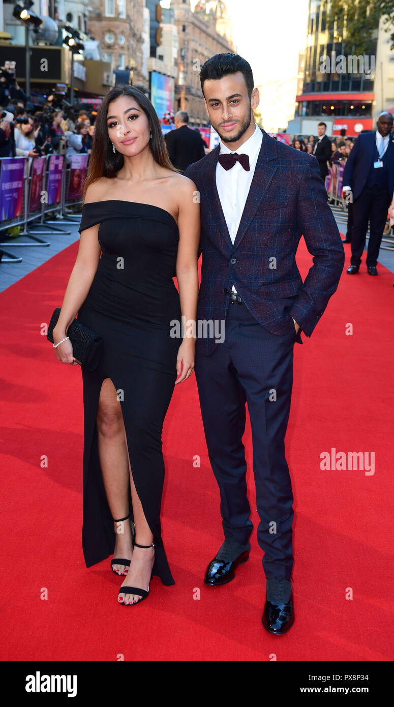 Rania Elewa and Fady Elsayed attending the A Private War Premiere as ...