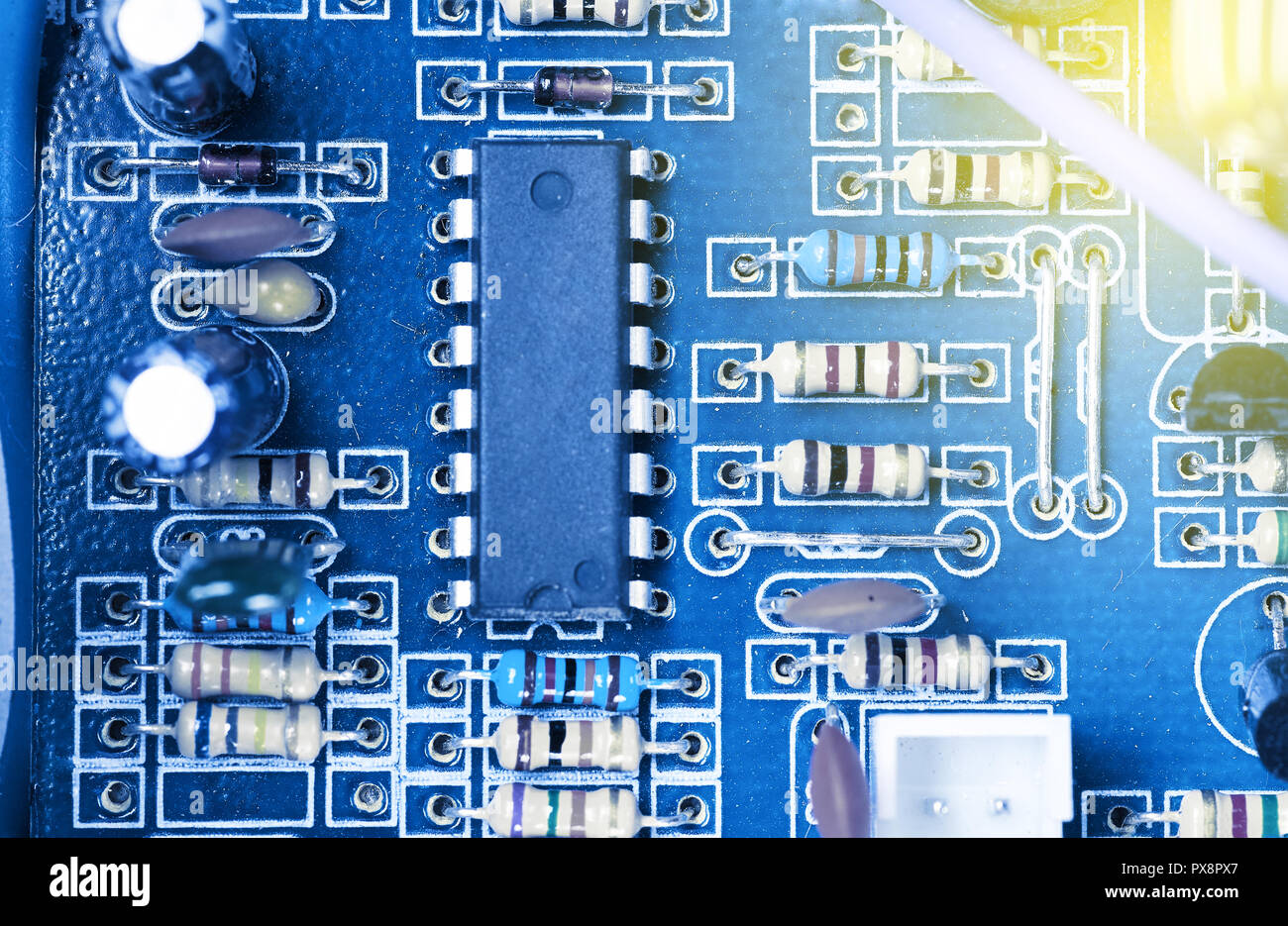 Blue capacitor hi-res stock photography and images - Alamy