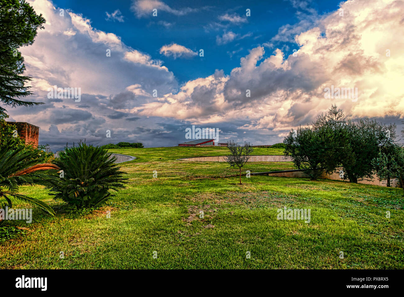 Beautiful landscape in the countryside of Castel di Leva with a view of ...