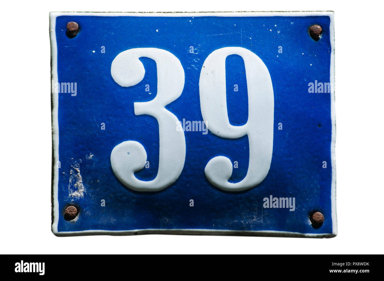 House number 39 sign Cut Out Stock Images & Pictures - Alamy