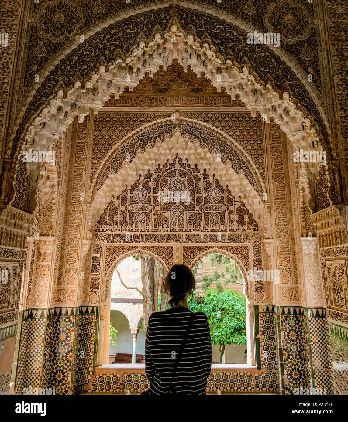 Intricate sculpted window details of moorish arabian origin / influence ...