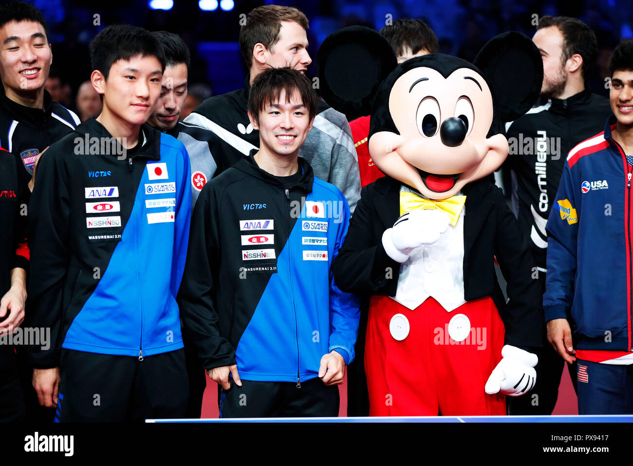 Paris, France. Credit: D. 19th Oct, 2018. Tomokazu Harimoto, Koki Niwa ...