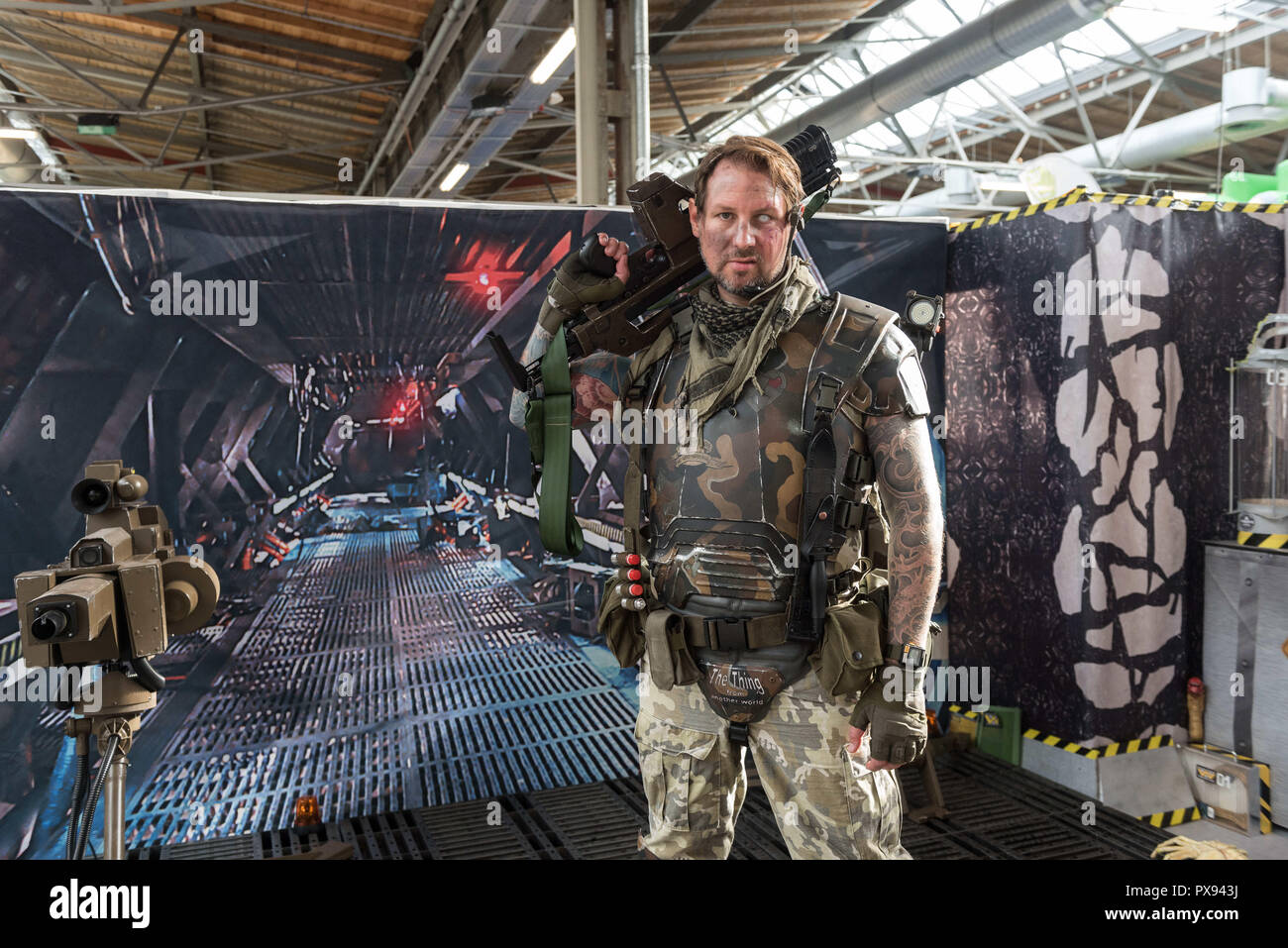 Berlin, Germany. 20th Oct, 2018. A cosplayer seen during the German ...