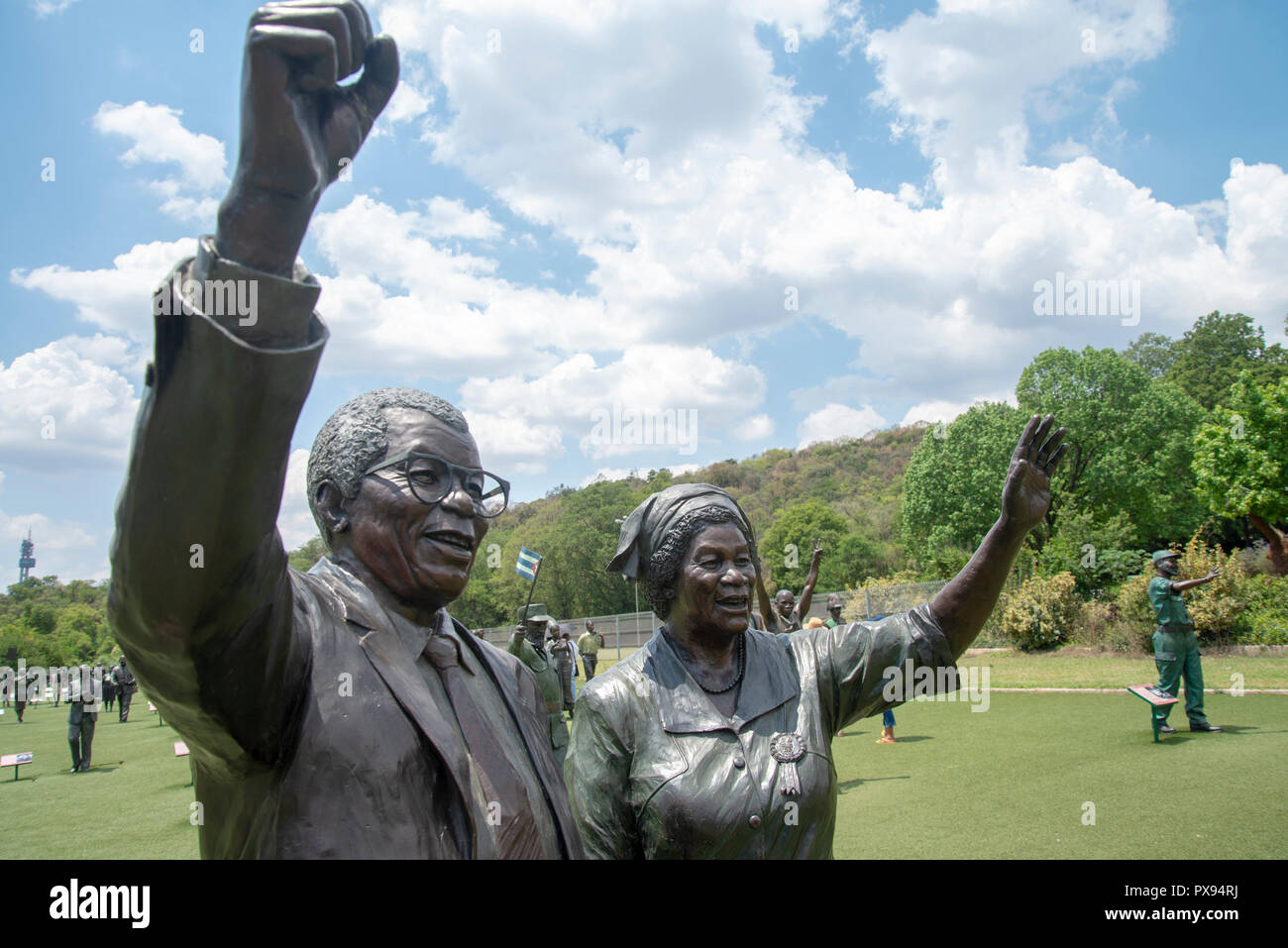 Pretoria, South Africa, 20 October, 2018. A sculpture of Walter and ...