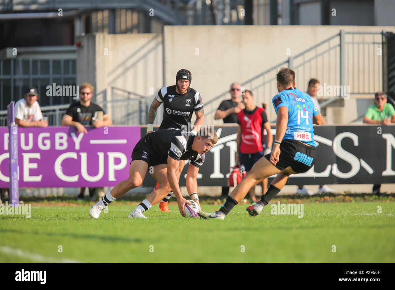 Parma, Italy. 20th October, 2018. Bristol Bears full back Tom Pincus ...