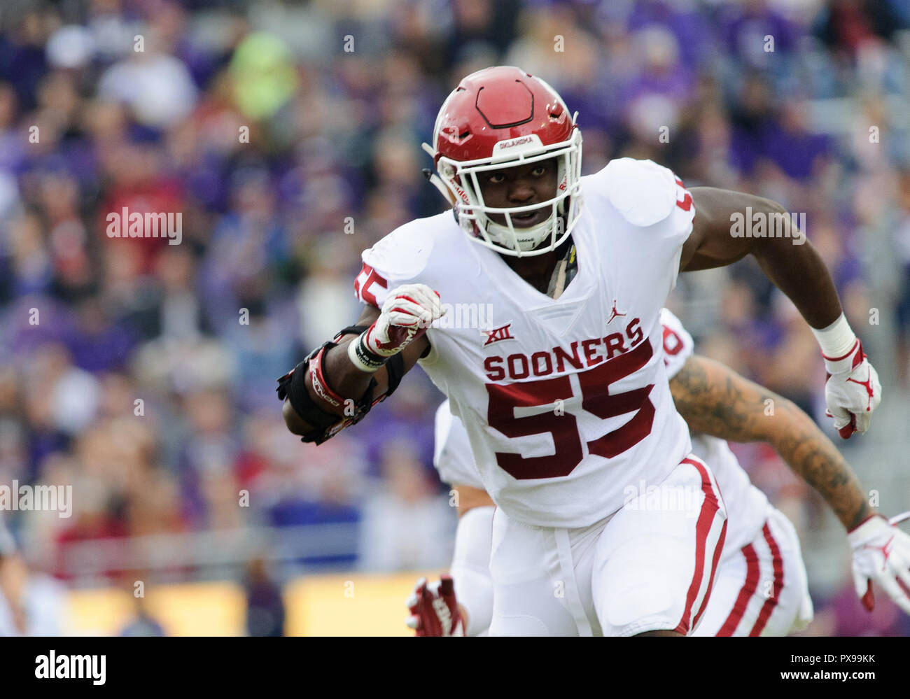 Waco, Texas, USA. 20th Oct, 2018. Oklahoma Sooners defensive lineman ...