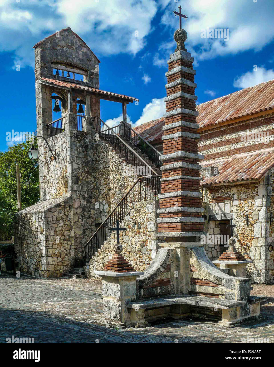 La Romana, Dominican Republic. 14th Jan, 2009. Bell tower and tapering ...