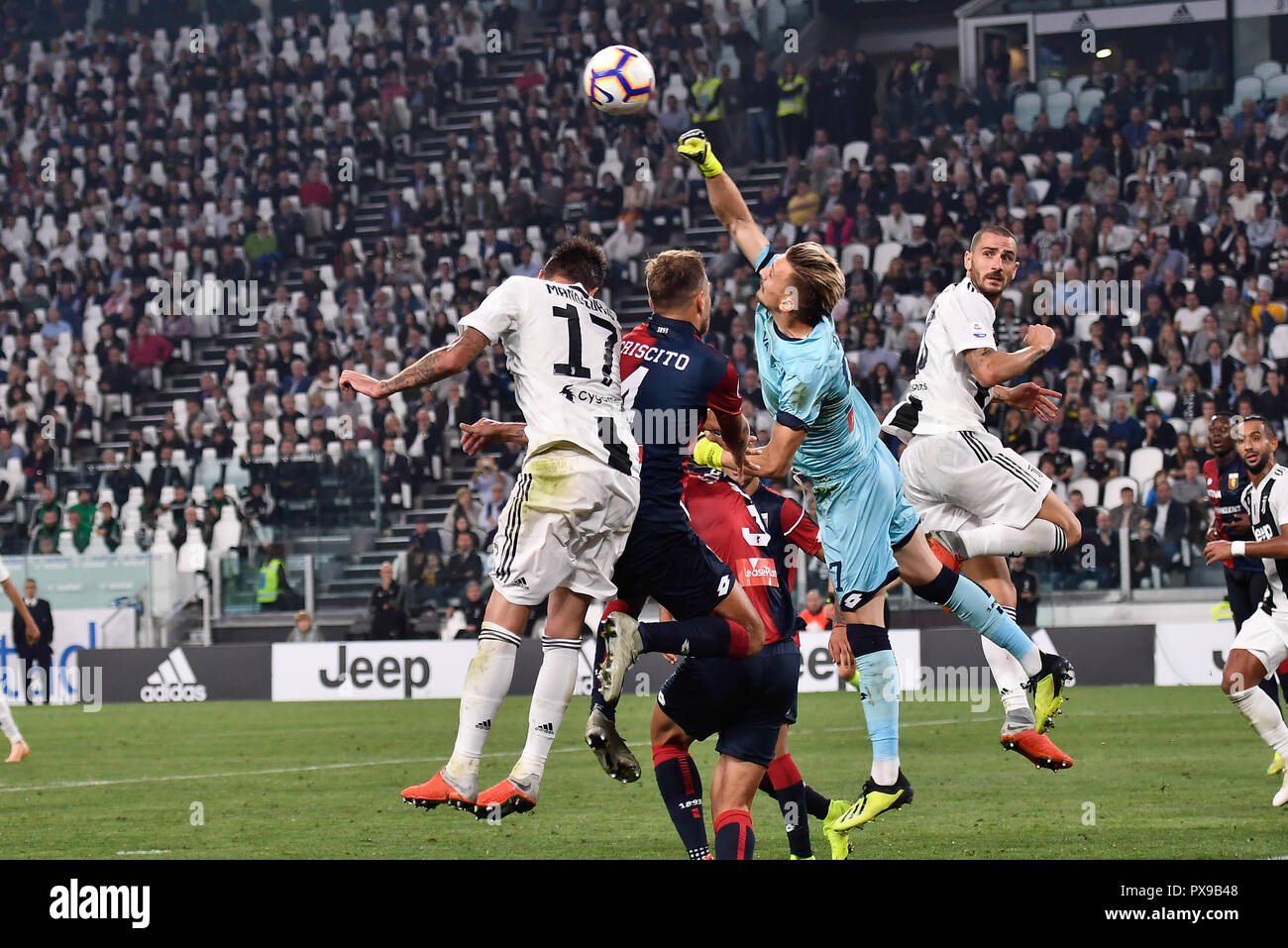 Turin, Italy. 20th Oct, 2018. Andrei Radu (Genoa CFC) during the Serie ...