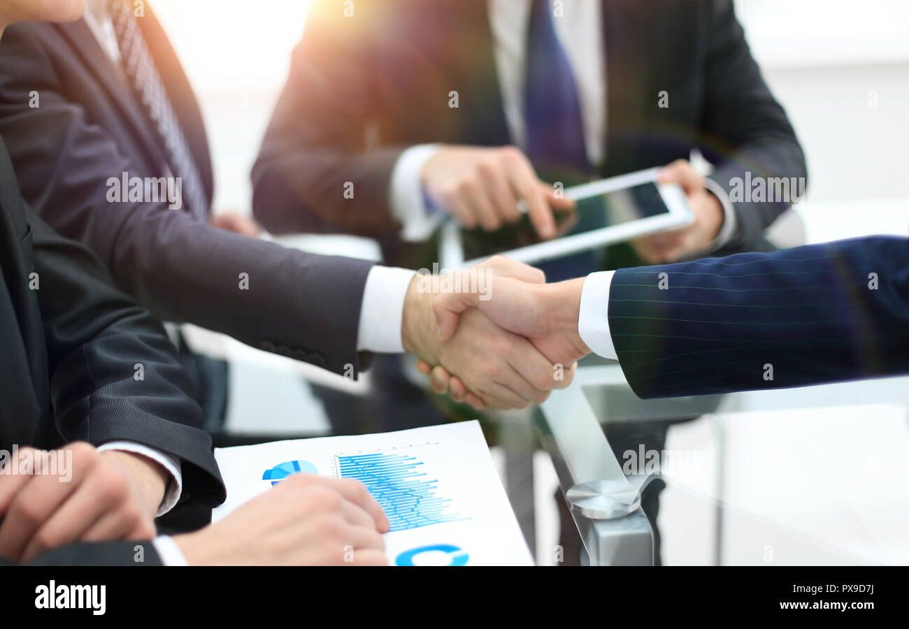 Business handshake. Business handshake and business people concept ...