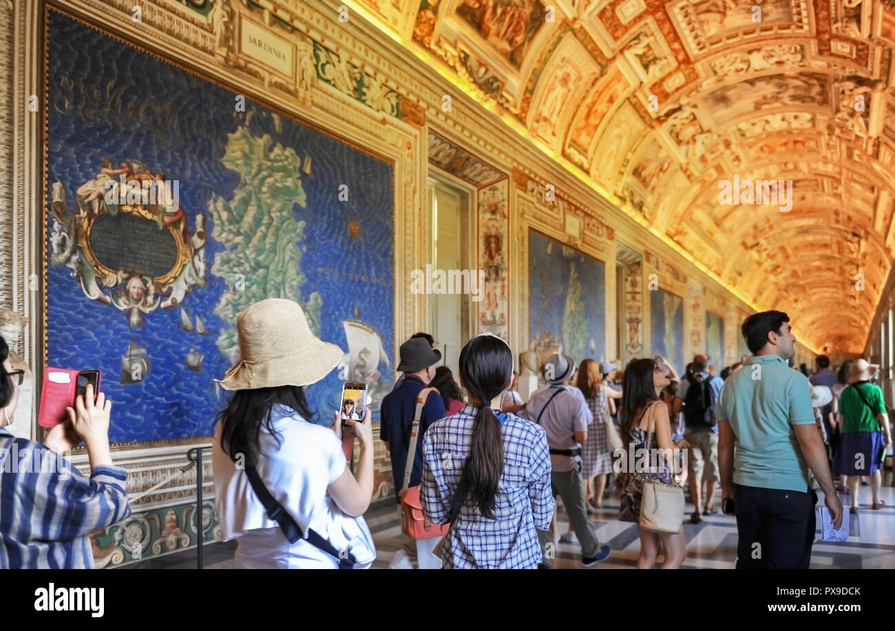Impressive Gallery of the geographical maps in Vatican museums Stock ...